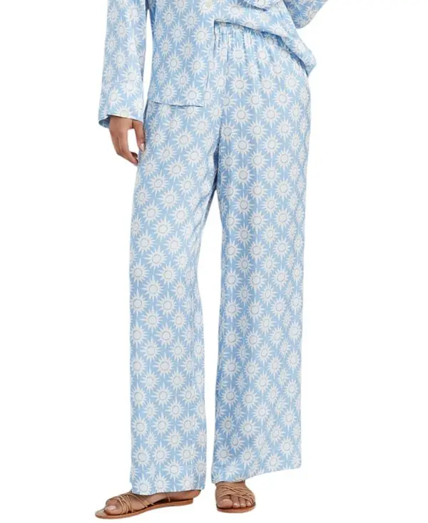 Chinti & Parker Paradise Print Trousers - Sky Blue