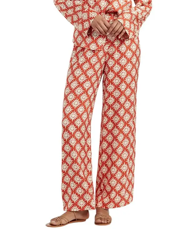 Chinti & Parker Paradise Print Trousers - Terracotta