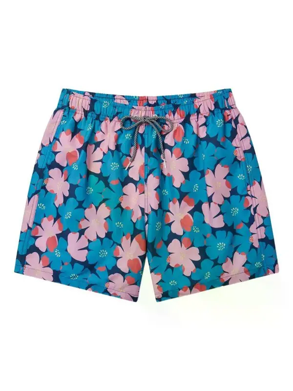 BOARDIES Floral-print Swim Shorts - Blue
