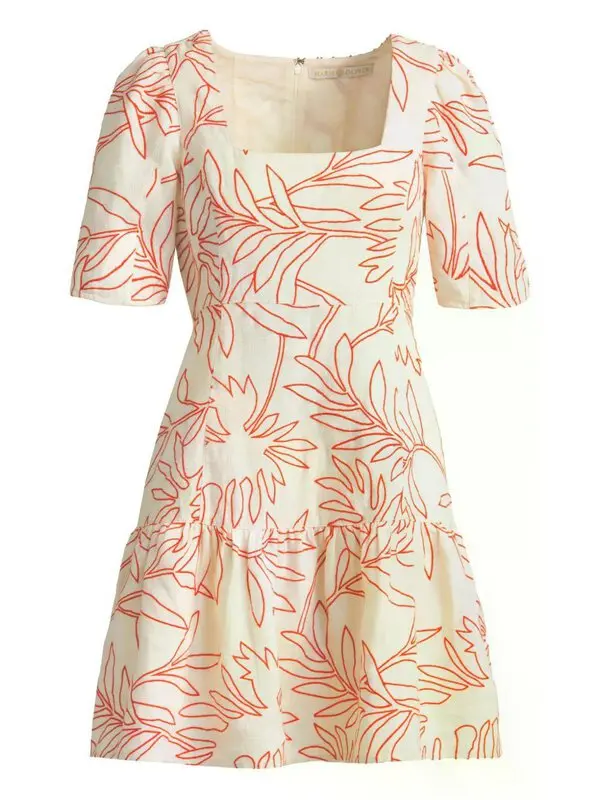 MARIE OLIVER Temma Floral-print Mini Dress - White
