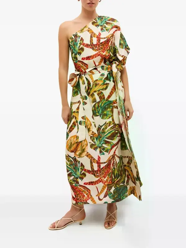 MARIE OLIVER Farrow One-shoulder Maxi Dress - Neutrals