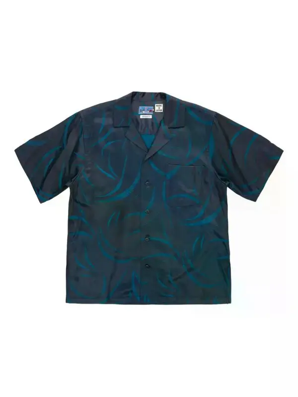 Blue Blue Japan Abstract-pattern Print Shirt