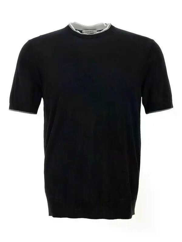 PAOLO PECORA Fine-knit T-shirt - Black
