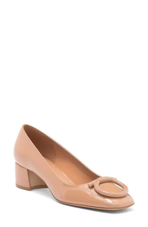 FERRAGAMO Mara Gancio Block Heel Pump - Amaretti