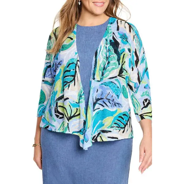 NIC+ZOE Island Beat 4-way Linen-blend Cardigan