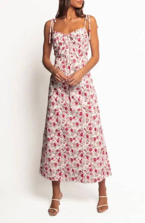 PETAL & PUP Imelda Tie Strap Midi Dress