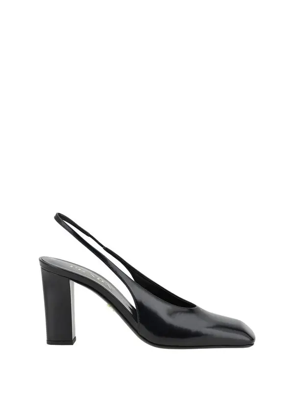 Prada Brushed Leather Slingbacks