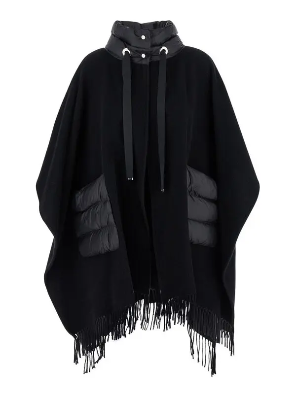 Herno Warmy Wool And Nylon Poncho