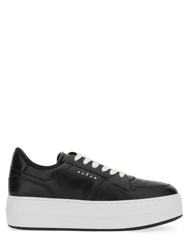 Hogan H670 Leather Sneakers - Black
