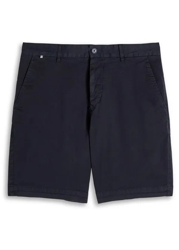 Hugo Boss Stretch-cotton Shorts - Navy