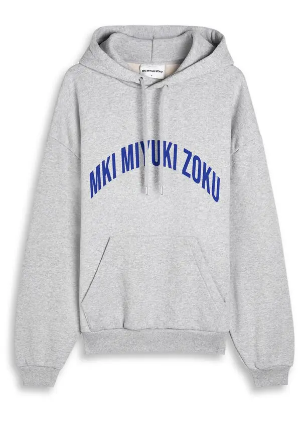 MKI MIYUKI ZOKU Arch Hooded Cotton-blend Sweatshirt - Grey