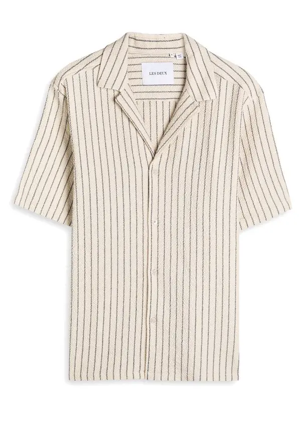 LES DEUX Lesley Structured Striped Bouclé Shirt