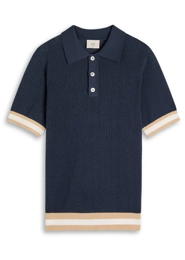 CHE Quinn Open-knit Polo Shirt