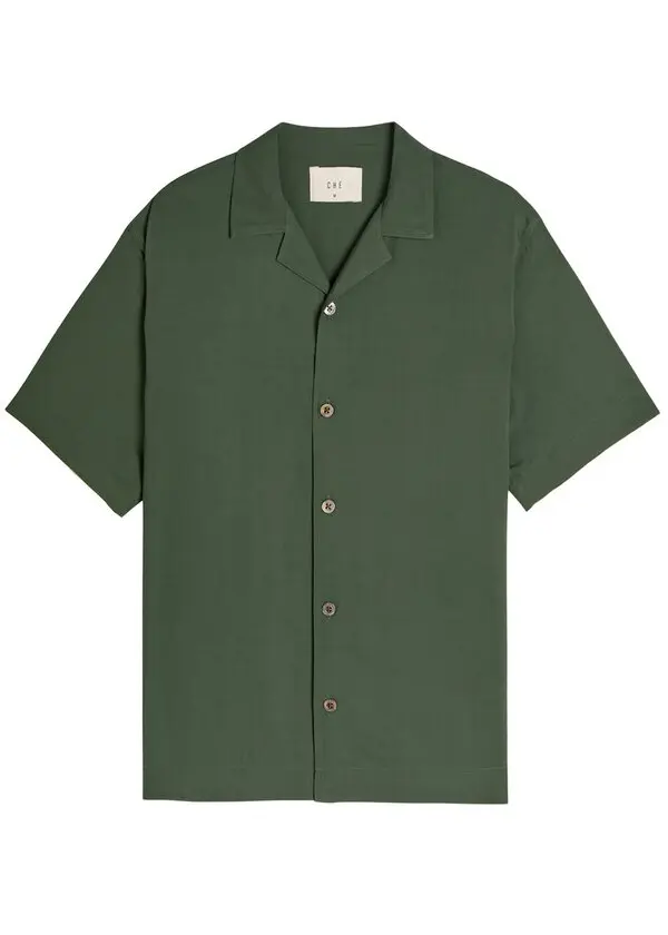 CHE Valbonne Stripe-trimmed Shirt - Khaki