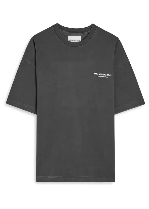 MKI MIYUKI ZOKU Design Studio Cotton T-shirt - Black