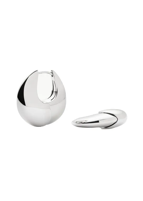 MISSOMA Sculptural Pebble Hoop Earrings - Silver