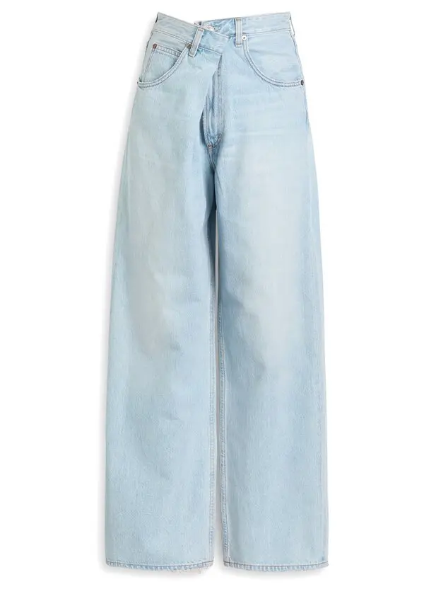AGOLDE Vana Fold-effect Wide-leg Jeans