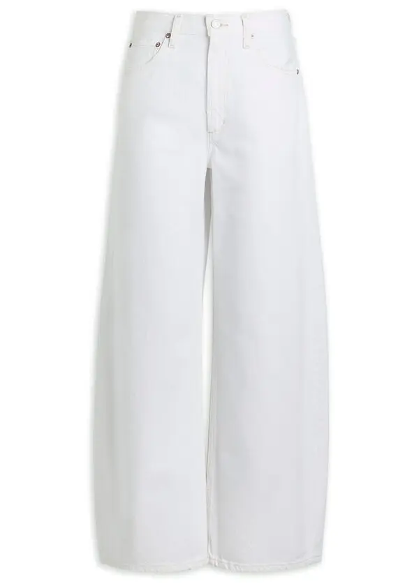 AGOLDE Low Curve Barrel-leg Jeans - White