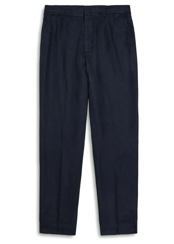 Nn07 Billie Linen Trousers - Navy