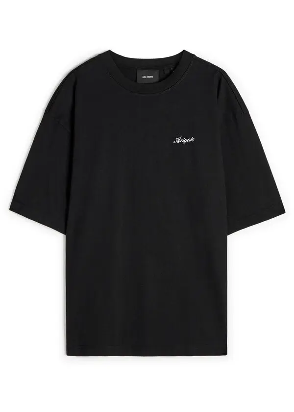 Axel Arigato Honor Logo-embroidered Cotton T-shirt - Black