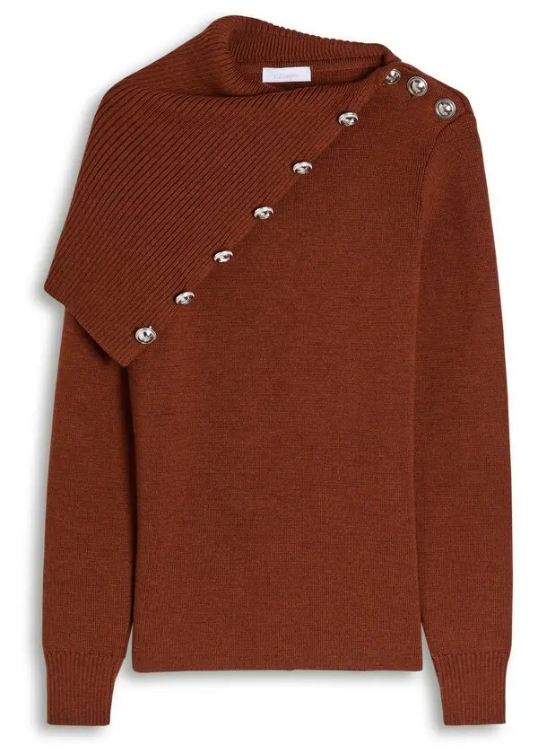Rabanne Asymmetric Wool Jumper