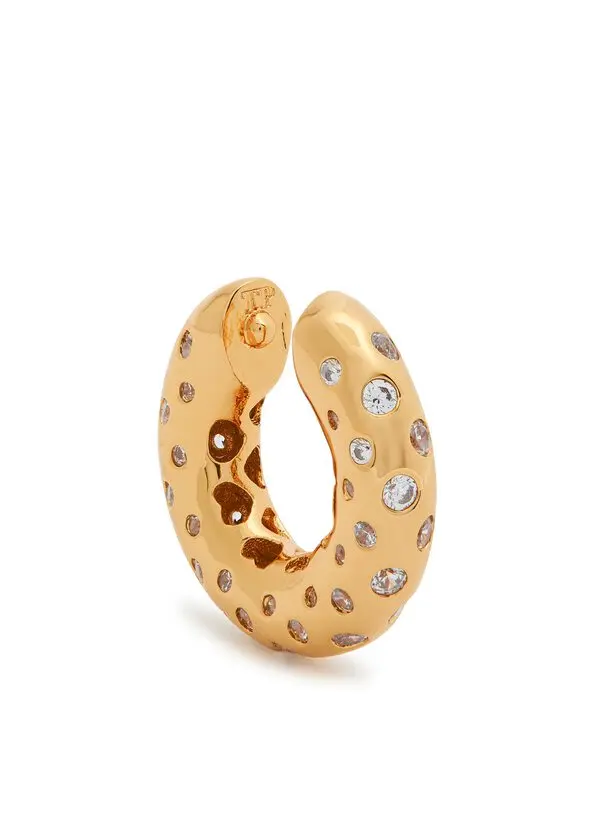Timeless Pearly Crystal-embellished Ear Cuff