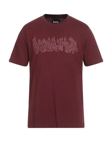 DISCLAIMER T-shirt Burgundy Size Cotton - Red