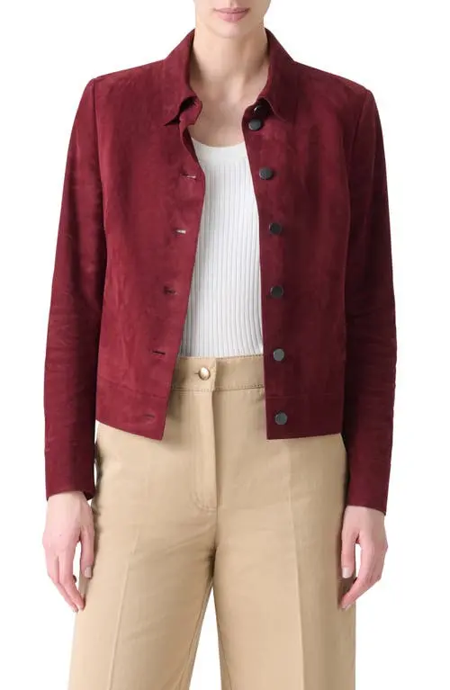 Akris Goatskin Suede Jacket