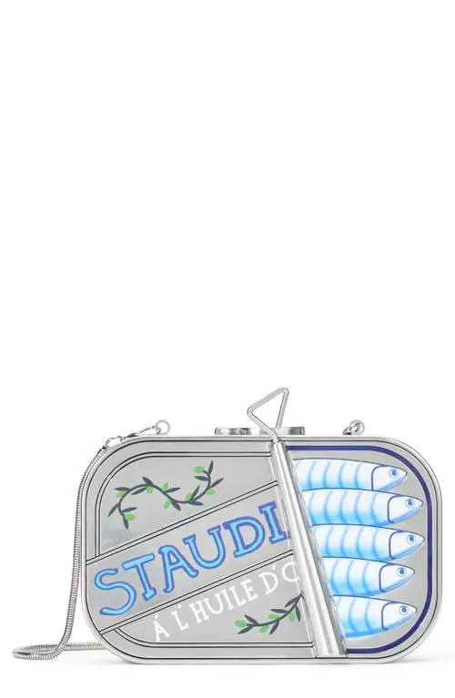 Staud Ines Tin Clutch - Silver Multi