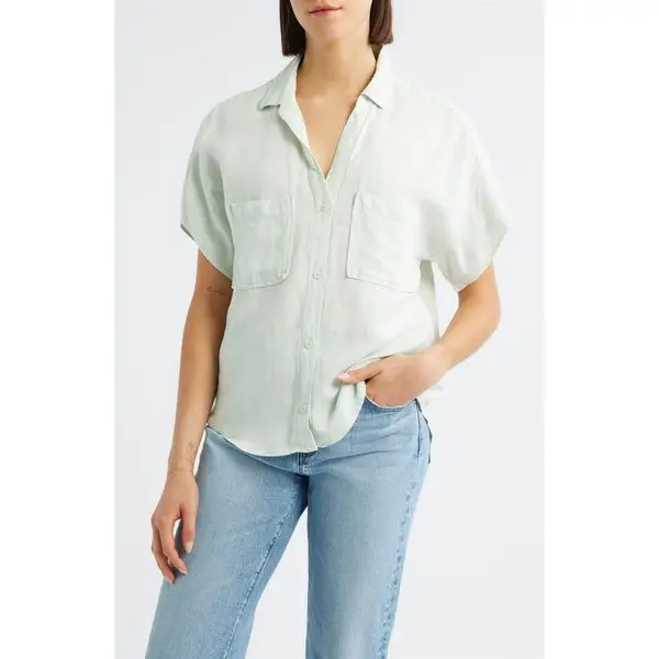 CLOTH & STONE Linen Blend Button-up Shirt