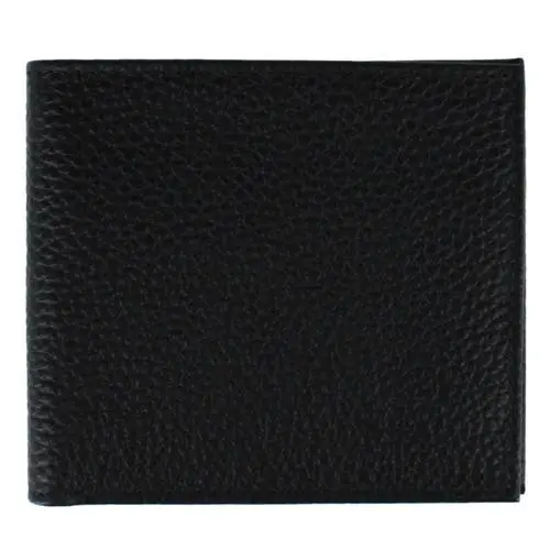 Trafalgar Pierce Pebble Grain Classic Leather Bi-fold Wallet - Black