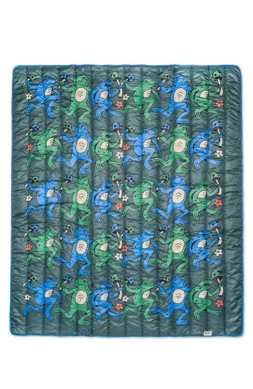 PARKS PROJECT Dancin' Frogs Recycled Camp Blanket - Green