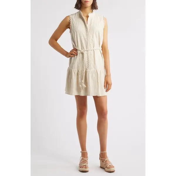 Adelyn Rae Ginny Textured Sleeveless Mini Dress