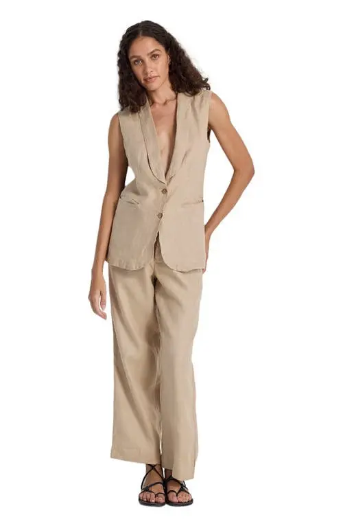 REISTOR Sleeveless Hemp Jacket - Neutral Beige