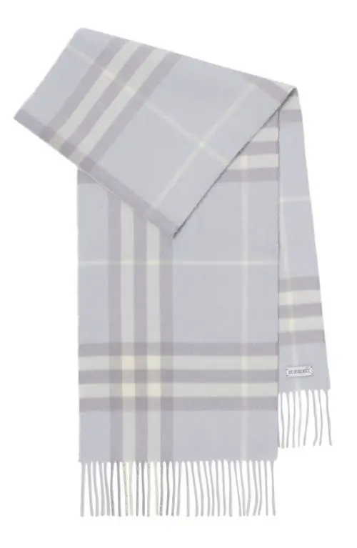 Burberry Giant Check Cashmere Scarf - Mist
