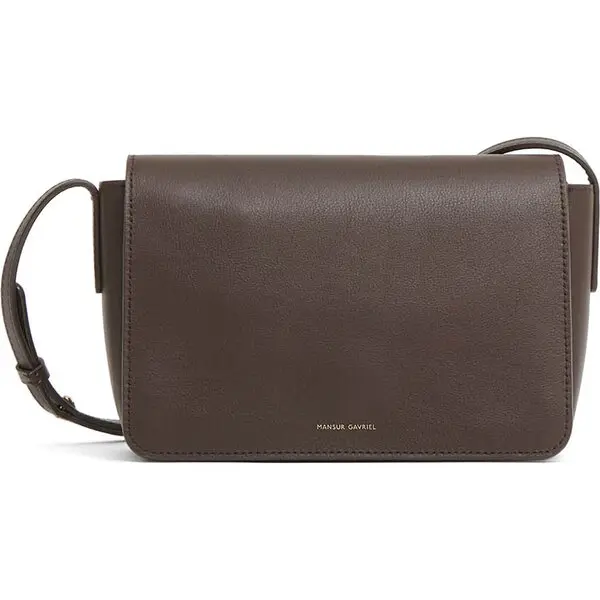MANSUR GAVRIEL Clio Leather Shoulder Bag - Chocolate