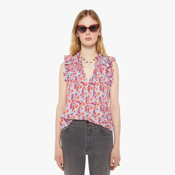 Xirena Bex Floral Print Top - Blue