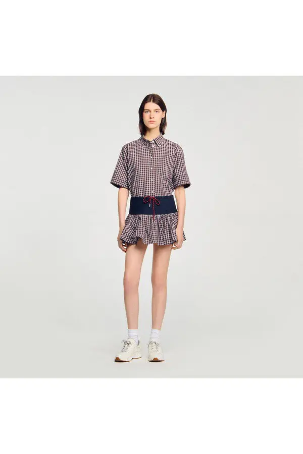 Sandro Checked Skort