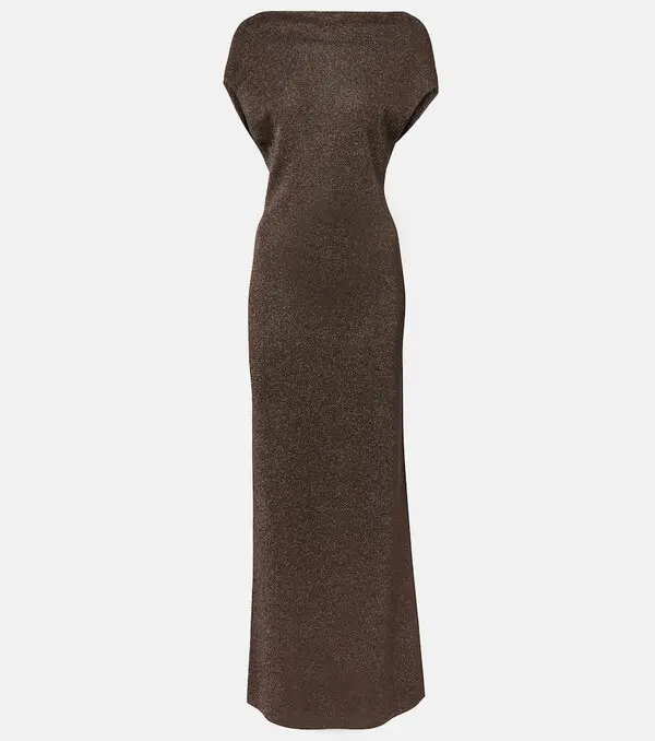 Max Mara Eschimo Pen-back Maxi Dress - Brown