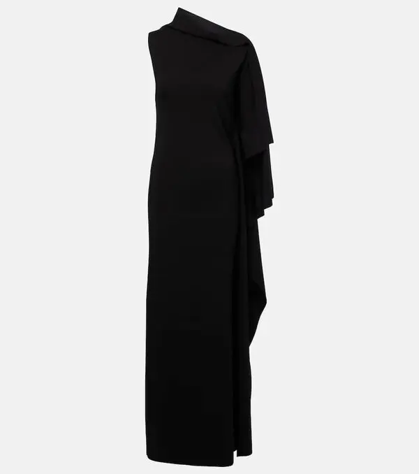 Sportmax Draped Asymmetric Maxi Dress