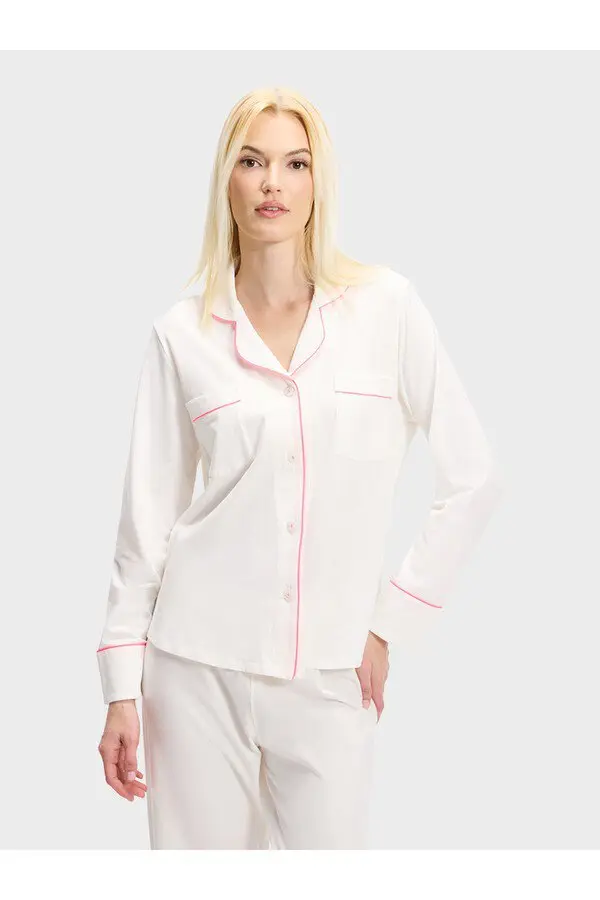 SARAH ALEXANDRA Long Sleeve Pajama Set: Lip Service - Pink