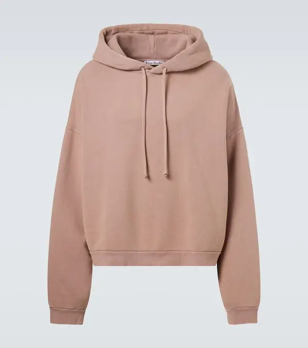 Acne Studios Logo Cotton Hoodie - Pink