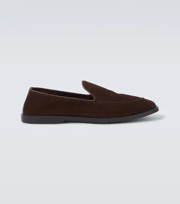 George Cleverley Cornwall Suede Loafers - Brown