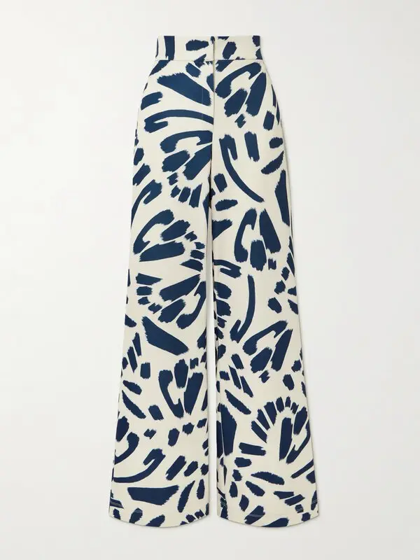 ANDRES OTALORA Espejismo Printed Wide-leg Pants
