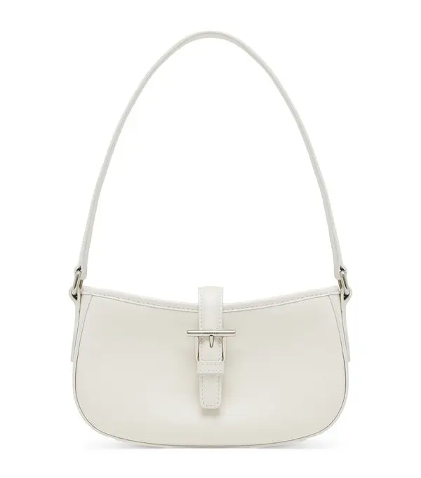 Alexander McQueen Mini Leather T-bar Shoulder Bag - White
