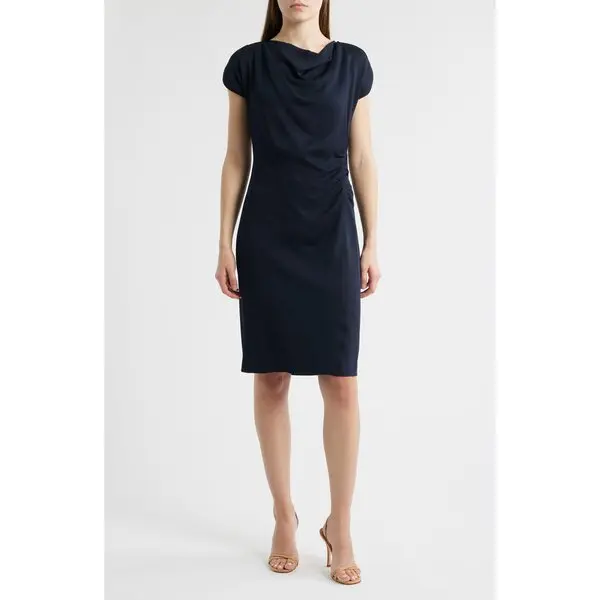Hugo Boss Devania Ruched Sheath Dress