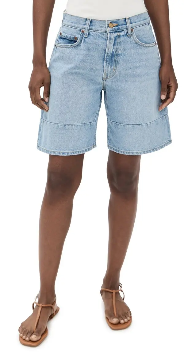 B Sides Marcel Culotte Denim Shorts - Jac Rinse