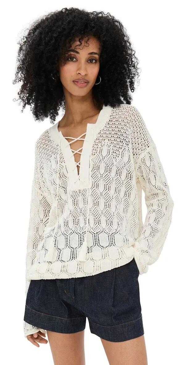 A.L.C. Keri Crochet Knit Sweater