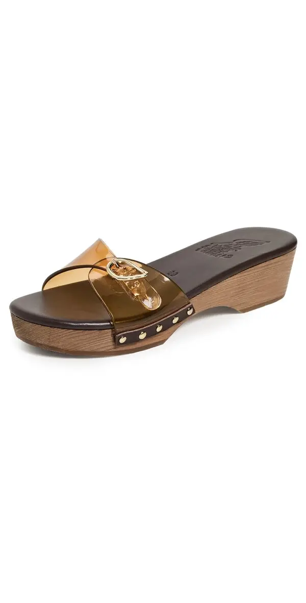 ANCIENT GREEK SANDALS Omonia Jelly Clogs - Caramel