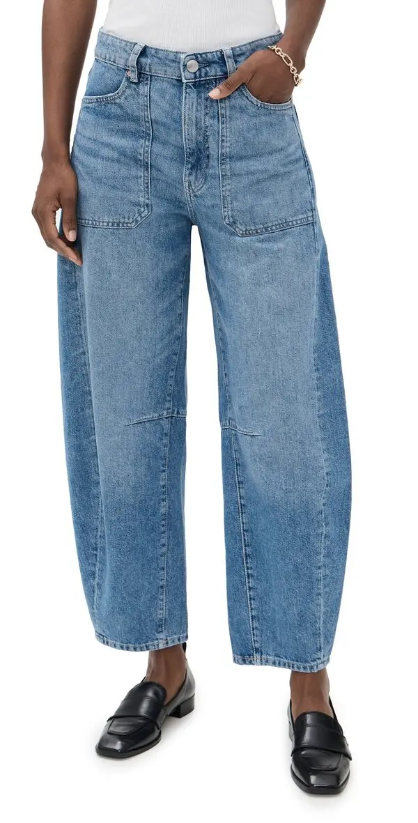 DL1961 Miro Barrel High-rise Jeans - Meadlow Lake (highluxe)